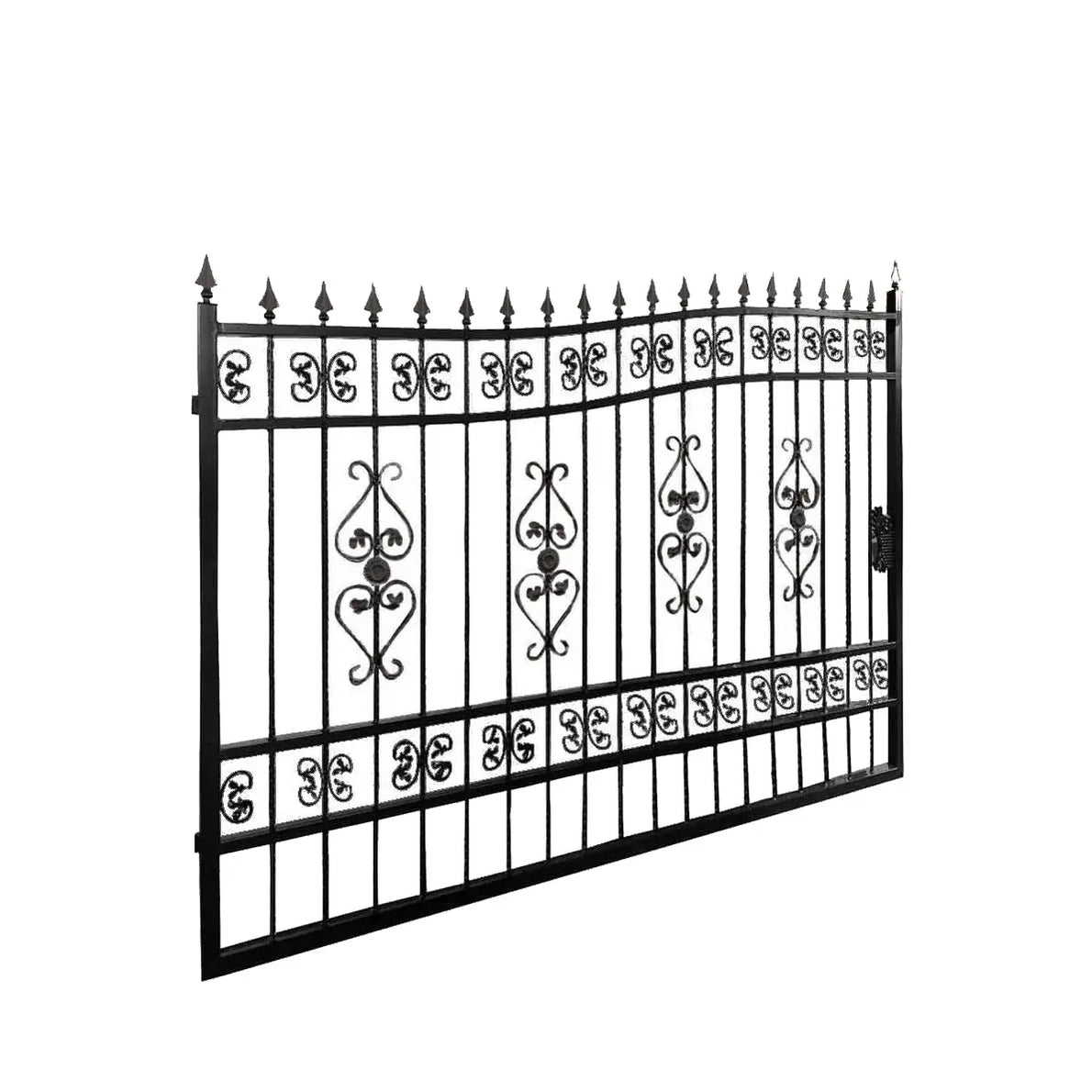 TMG 20 ft Wrought Iron Ornamental Gate, Solid Steel Build, MG20