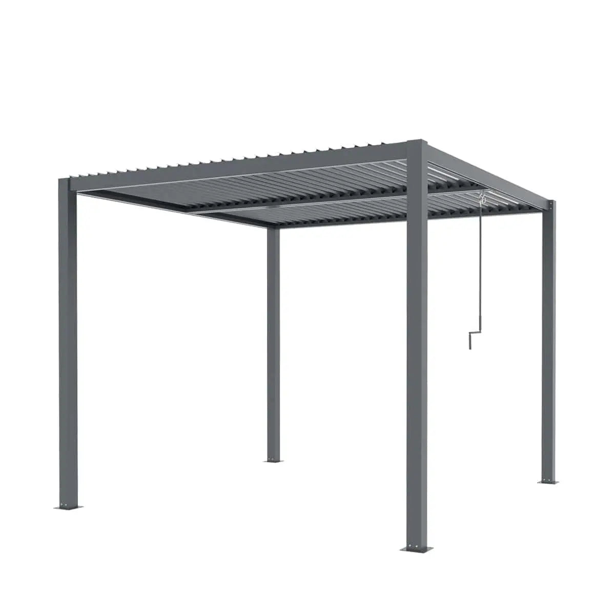 TMG 10' x 10' Louver Pergola, Flat Roof, Gutter System, LPG08