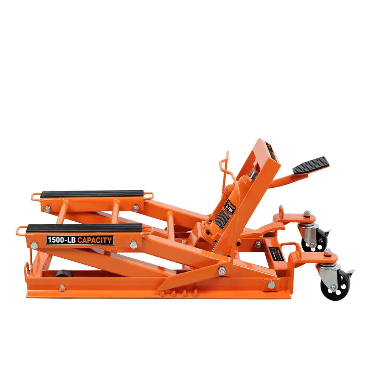 1500-lb Motorcycle ATV Jack Lift, 5"-16" Lifting Range, 6 Locking
