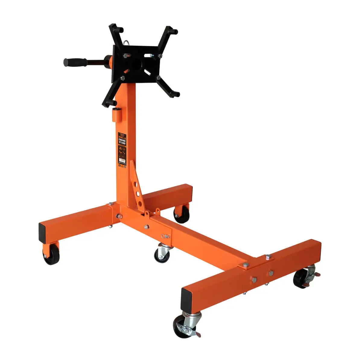1500-lb Rotating Engine Stand, 4 Adjustable Arms, 360° Rotation, Fixed
