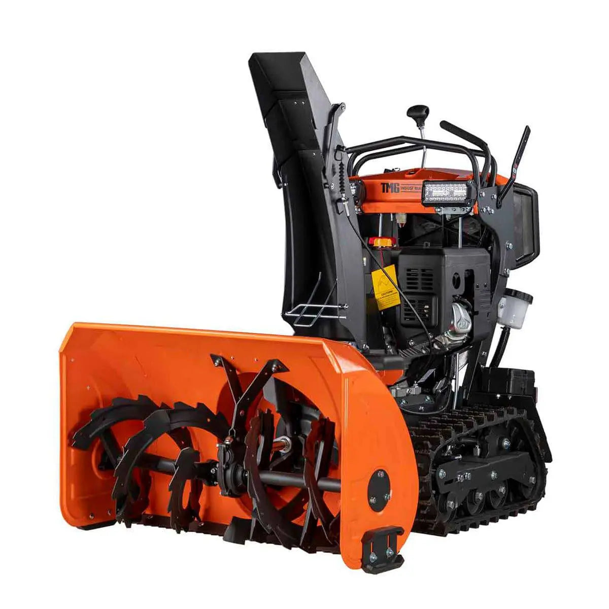 34" Stand-On Gas-Powered Snow Blower, Dual Stage, Rubber Track, LED