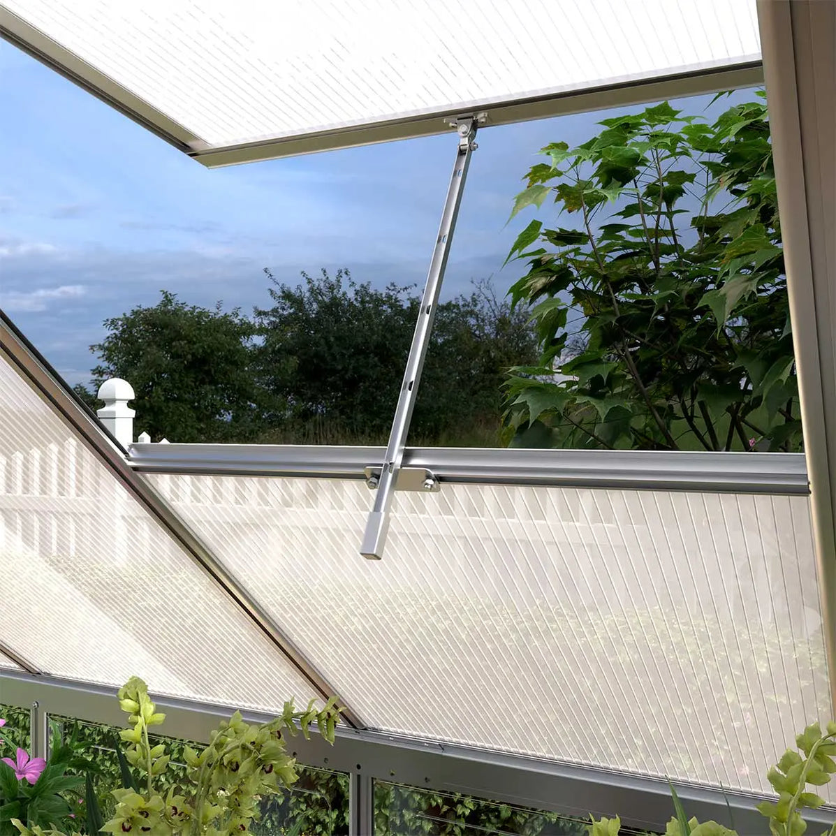 6’ x 12’ Crystal Clear Greenhouse, Aluminum Frame, Integrated Gutter