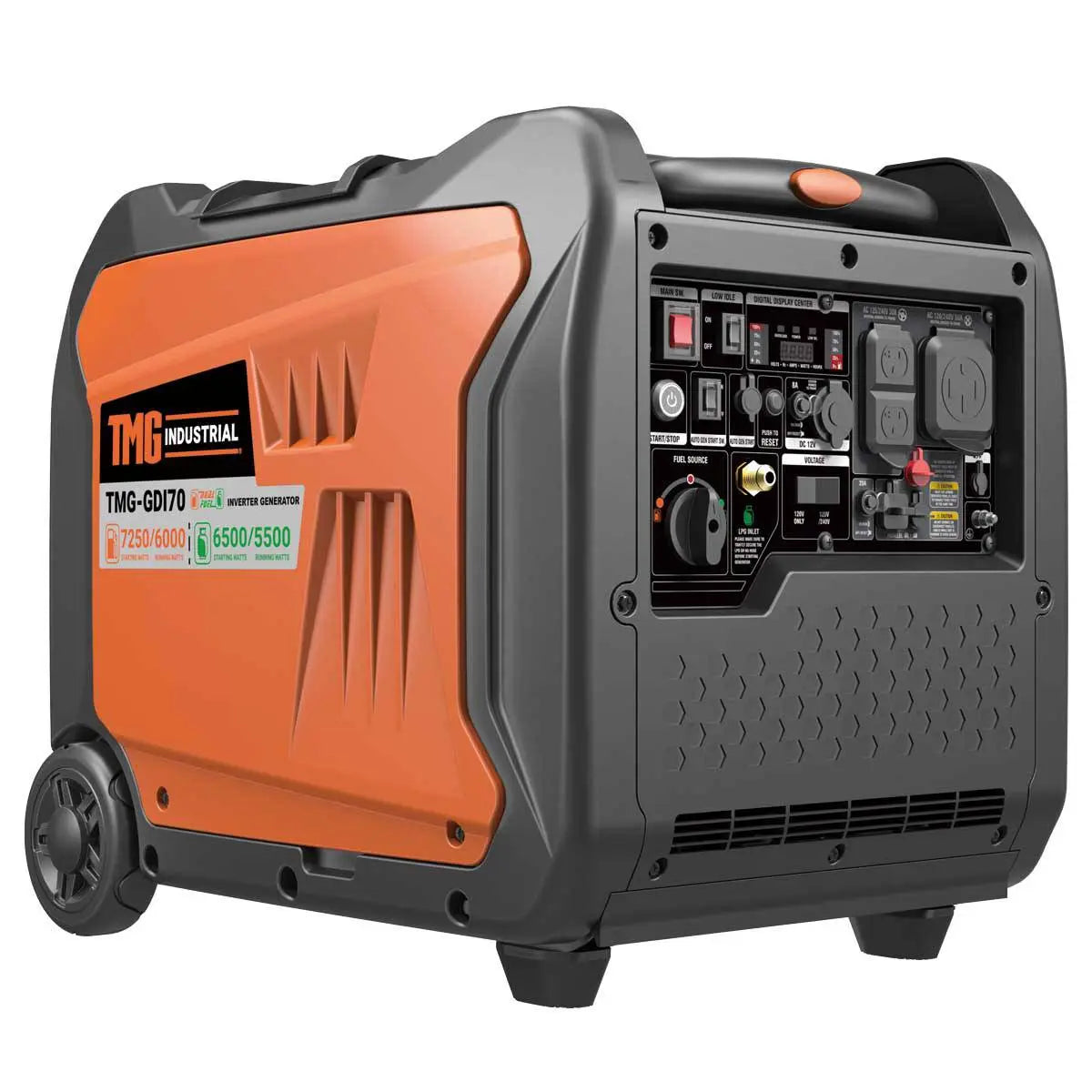 TMG 7250W Portable Inverter Generator – Hybrid Gas & LPG for Home and RVs