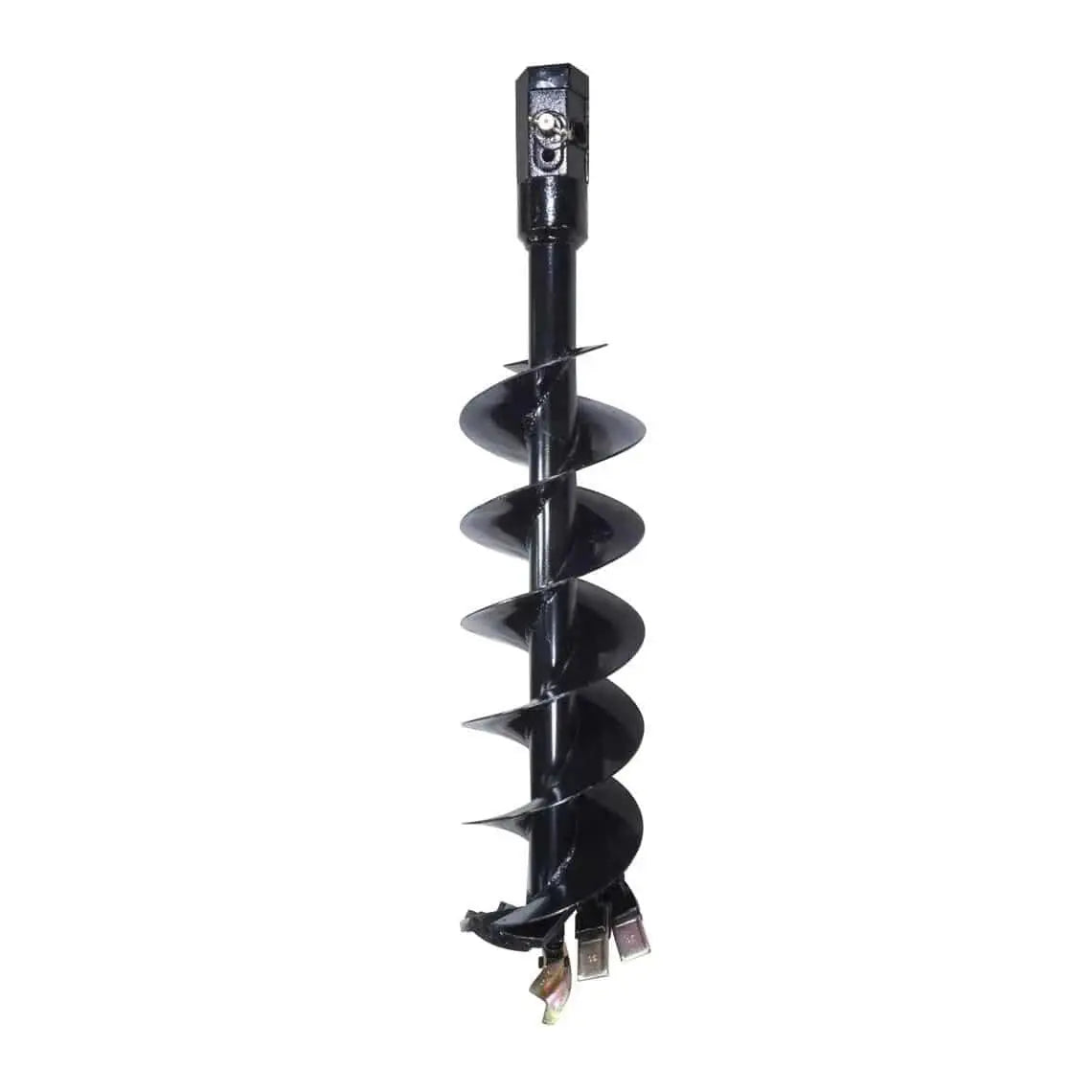 9" Post Hole Auger Bit, 48" Height, Fully Welded Disk, 4 Sharp