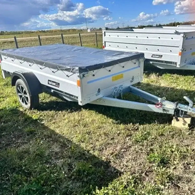 Variant 9’ Heavy Duty Utility Tilt Trailer with Ramp & Tarp Cover, 5’