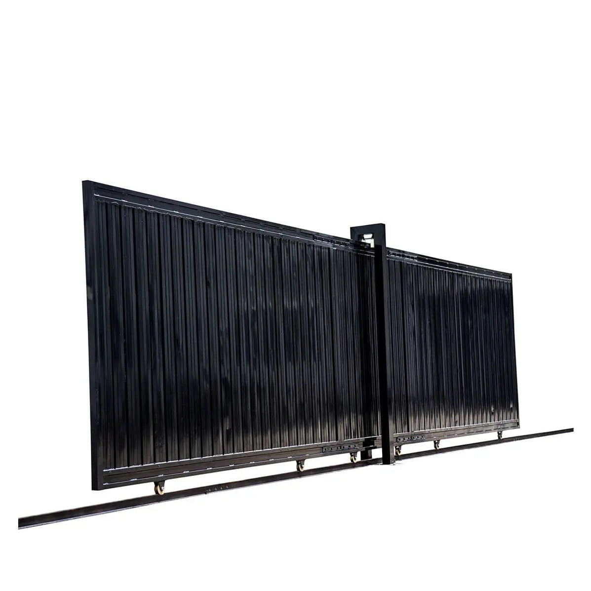 25-ft Driveway Privacy Sliding Wrought Iron Gate, Fully Welded