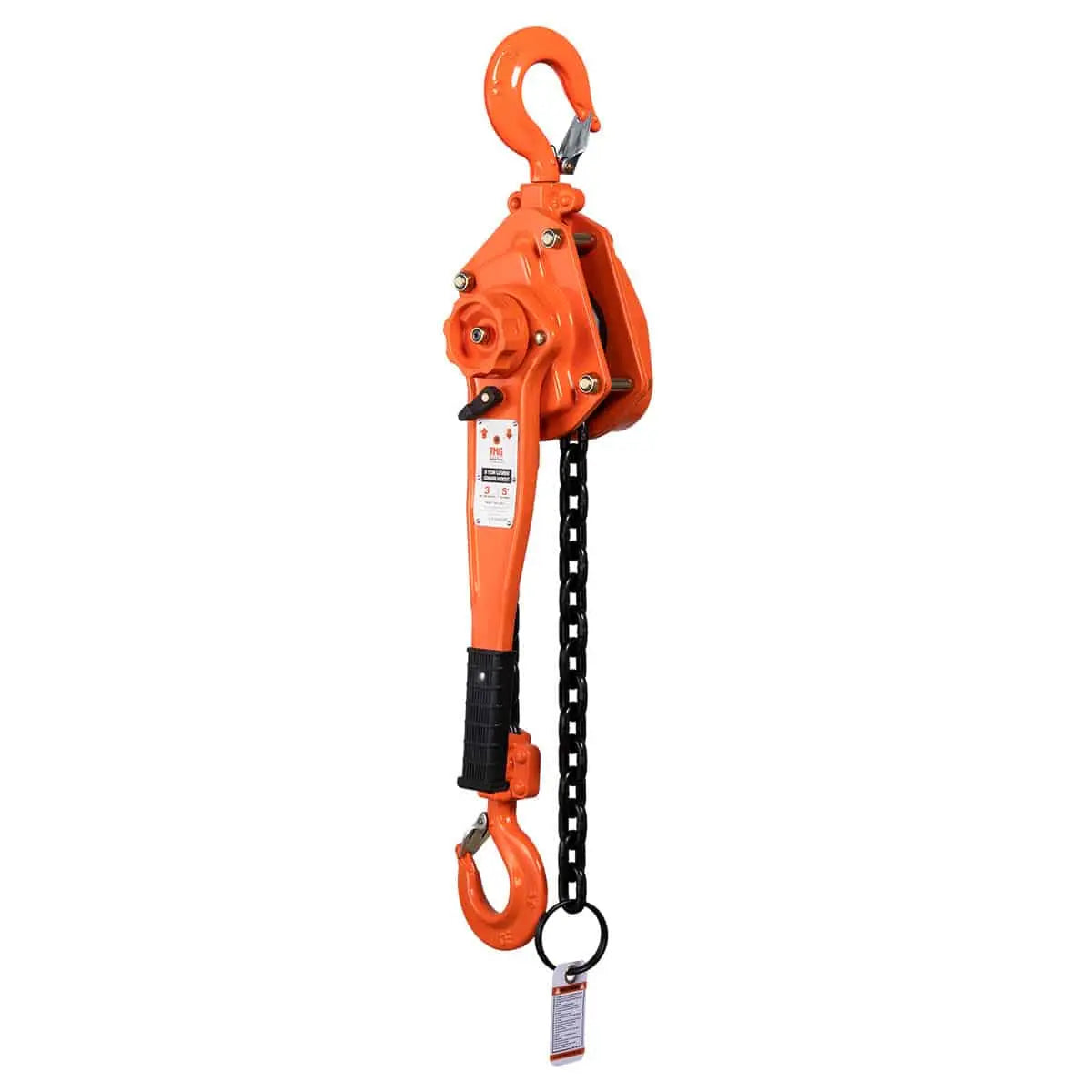 3 Ton 5' Lift Lever Chain Hoist, Twin Pawl Brakes, ASME B30.21,