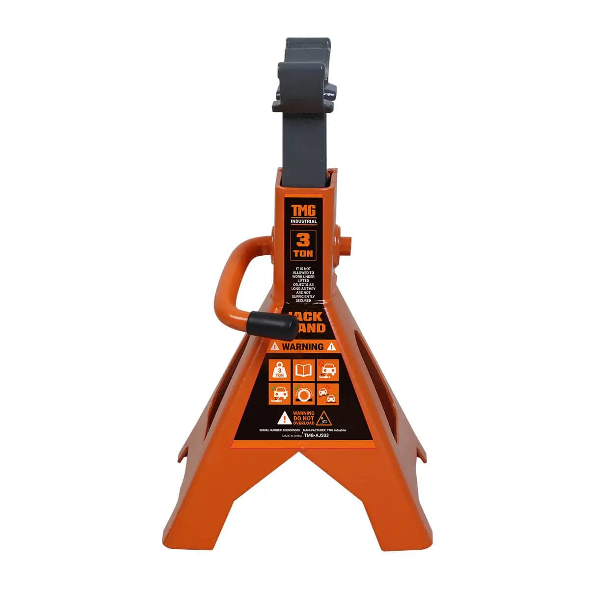 3 Ton Jack Stand, Ratchet Style, Large Saddle, Unified Frame