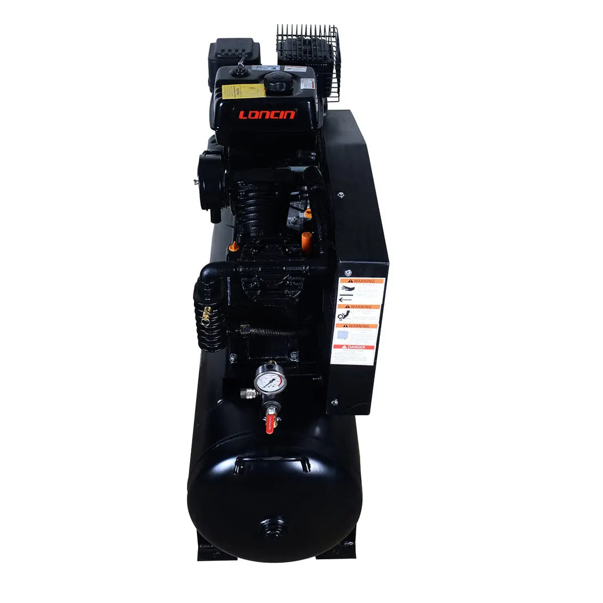 TMG 40 Gallon Skid Mount Air Compressor, 9 HP Gas Engine, ASME Tank