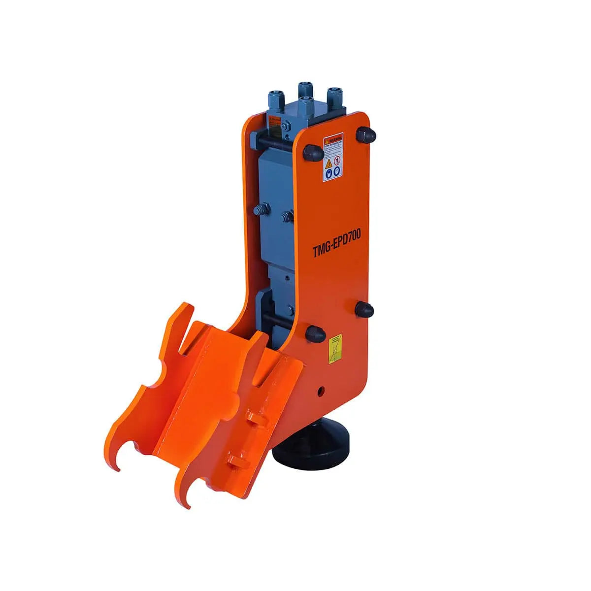 TMG Hydraulic Post Driver for Mini Excavator, 8" Fence Post Capacity