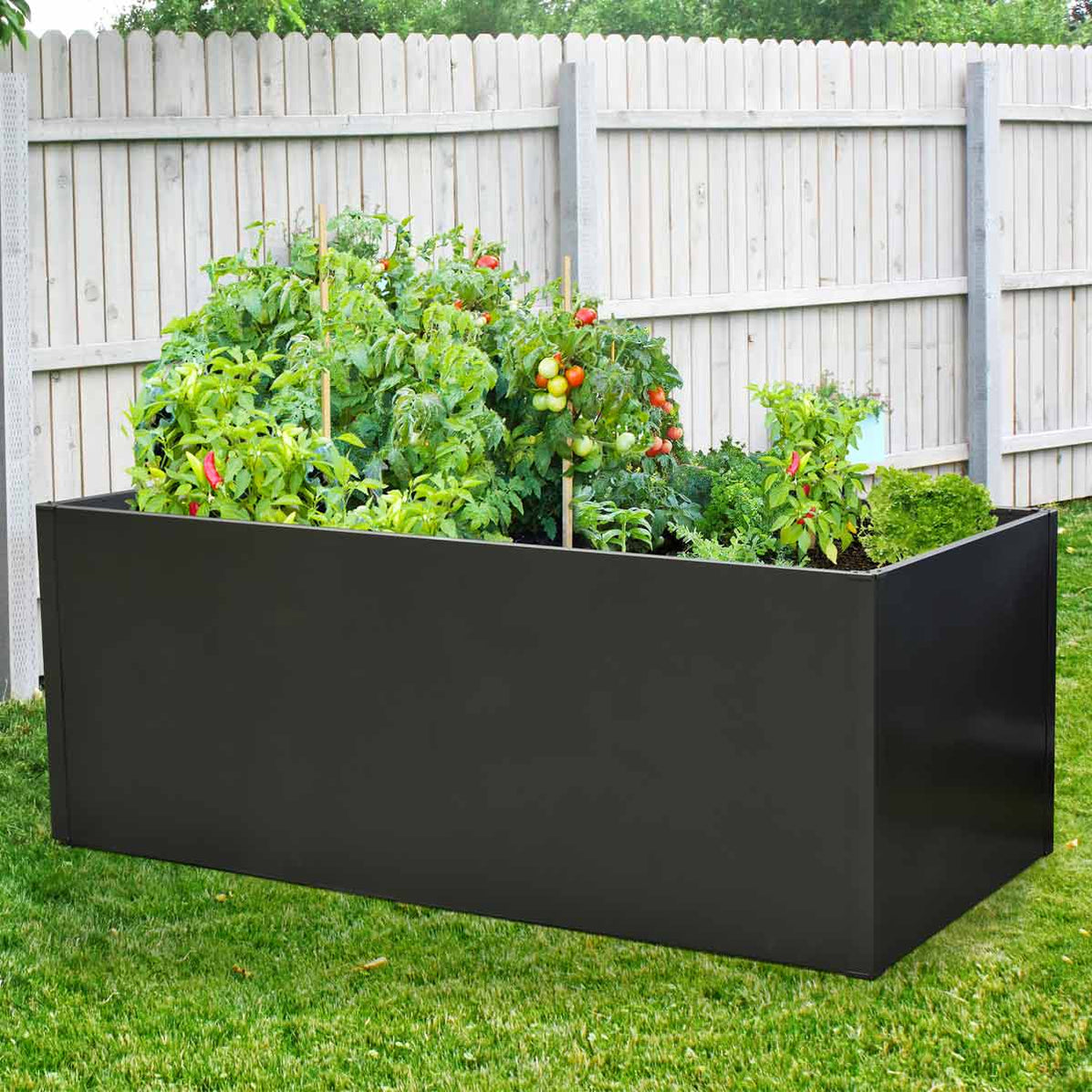 Rectangular Metal Raised Garden Bed, 79" Bed Planting, Garden Planter,